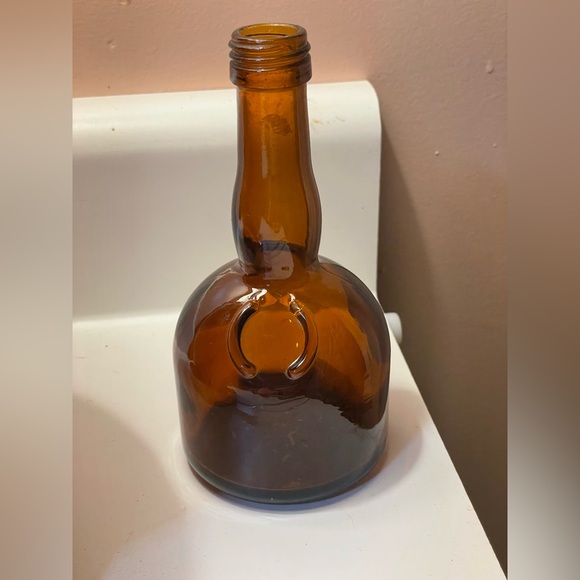 Dining | 6 Inch Vintage Dark Amber Liquor Bottle Excellent Condition ...